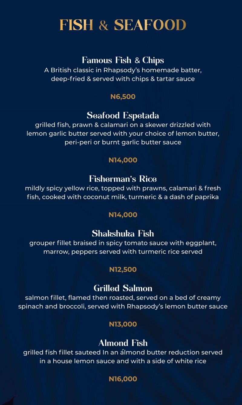 Menu | Rhapsodys