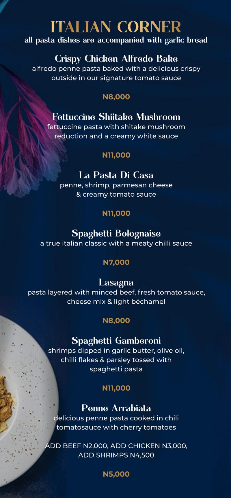 Menu | Rhapsodys